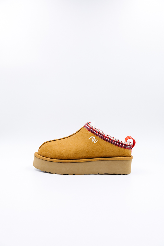 PAWJ Roe Platform Clog | Chestnut / Aspen Snow – Pawj California